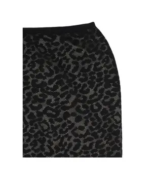 Theory Leopard Lace Pencil Skirt - Black