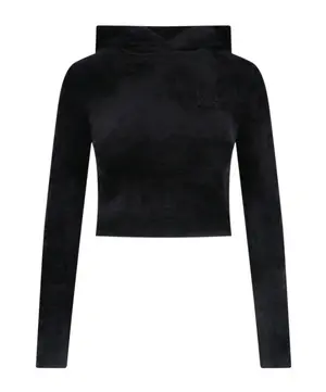 Alexander Wang Cropped Hoodie - Black