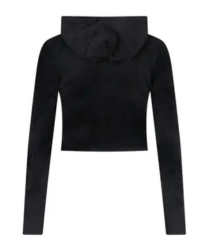 Alexander Wang Cropped Hoodie - Black
