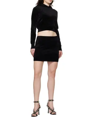 Alexander Wang Cropped Hoodie - Black