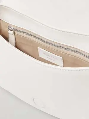 Alexander McQueen Buckle-embellished Leather Shoulder Bag - Ivory