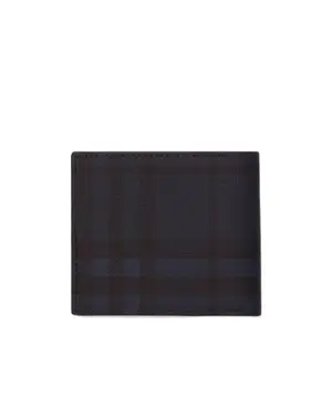 Burberry City Check Bifold Wallet - Navy