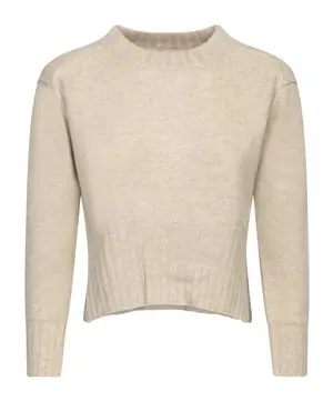 LOULOU STUDIO Lian Round Neck Sweater - Beige