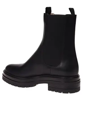 GIANVITO ROSSI Round Toe Slip-on Combat Boots