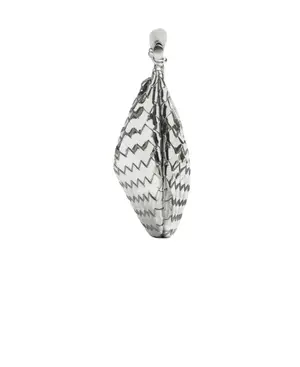 Bottega Veneta Woven Detail Small Handbag - Silver