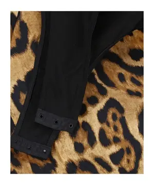 Alaïa Leopard Print Bodysuit With Voluminous Sleeves