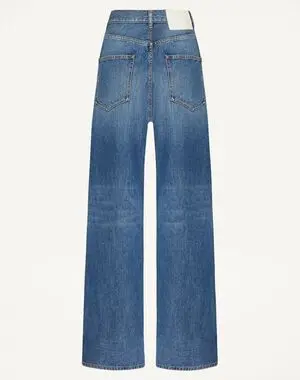 Valentino Garavani Logo Patch Straight Leg Jeans