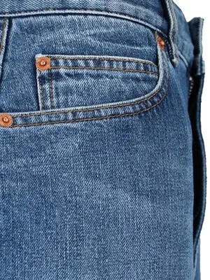 Valentino Garavani Logo Patch Straight Leg Jeans