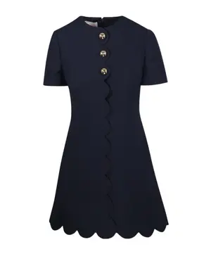 Valentino Garavani Button Detailed Mini Dress