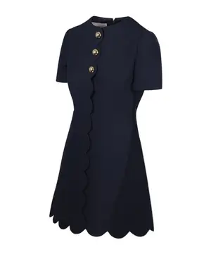 Valentino Garavani Button Detailed Mini Dress