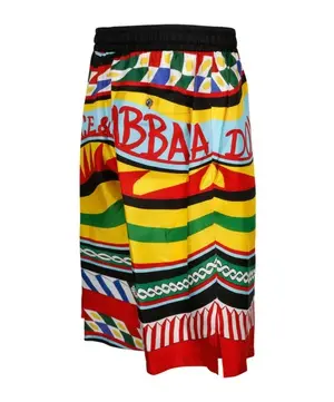 Dolce & Gabbana Carretto Print Drawstring Bermuda Shorts
