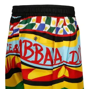 Dolce & Gabbana Carretto Print Drawstring Bermuda Shorts