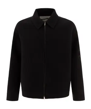JIL SANDER Relaxed Fit Zip-up Jacket - Black