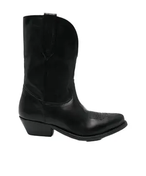 GOLDEN GOOSE Wish Star Ankle Boots - Black