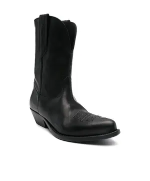 GOLDEN GOOSE Wish Star Ankle Boots - Black