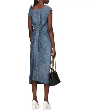 Bottega Veneta Sleeveless Printed Denim Dress