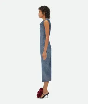 Bottega Veneta Sleeveless Printed Denim Dress