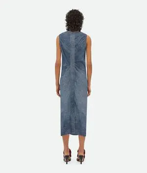 Bottega Veneta Sleeveless Printed Denim Dress