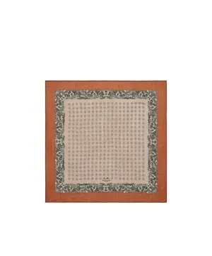 Loro Piana Cornice Di Cardigen Foulard 60x60 - Tan/ivory
