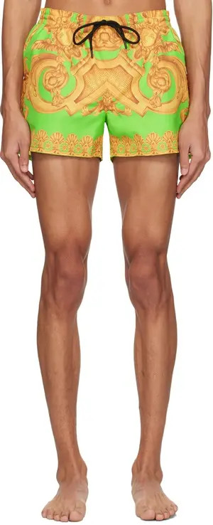 Versace Baroque Print Swim Shorts