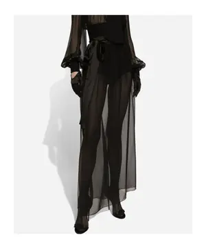 Dolce & Gabbana Belted Chiffon Midi Skirt