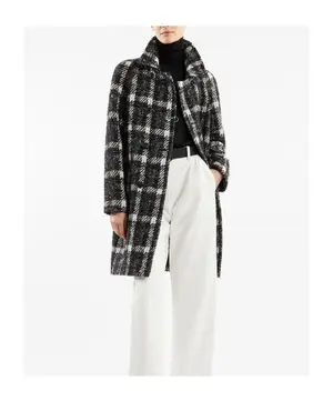 FAY Plaid Double-breasted Coat