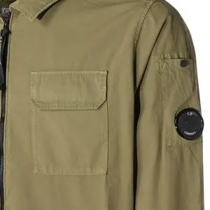 C.P. COMPANY Logo Plaque Zipped Shirt