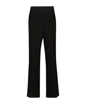 MAISON MARGIELA Wide-leg Trousers With Hot Seam Details - Black