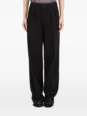 MAISON MARGIELA Wide-leg Trousers With Hot Seam Details - Black