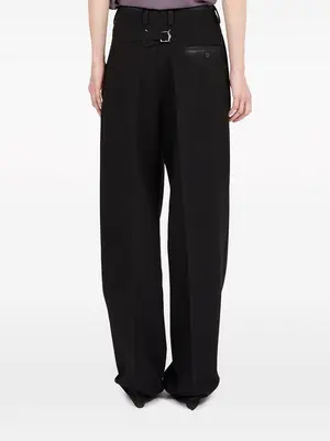 MAISON MARGIELA Wide-leg Trousers With Hot Seam Details - Black