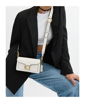 COACH Flap Shoulder Bag - Chalk