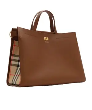 Burberry Medium Cotswolds Check Tote - Hazel-brown