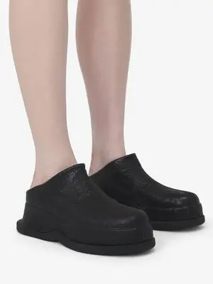 Alexander McQueen Wave Skull Embossed Mules