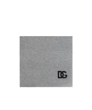 Dolce & Gabbana Dolce Gabbana Logo Intarsia Scarf - Gray