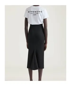 Givenchy Low Waisted Skirt With Back Pleating - Black