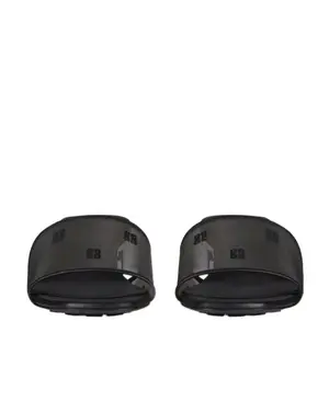 Givenchy G Cube Mules In Transparent Mesh