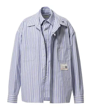 Mihara Yasuhiro Front Layered Stripe Shirt