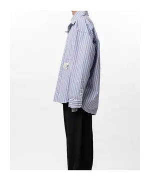 Mihara Yasuhiro Front Layered Stripe Shirt