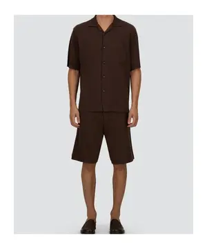 Herno Chest-pocket Short-sleeved Button-up Shirt - Brown