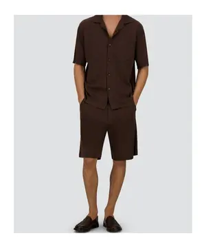 Herno Chest-pocket Short-sleeved Button-up Shirt - Brown