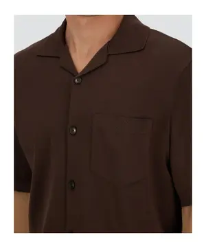 Herno Chest-pocket Short-sleeved Button-up Shirt - Brown