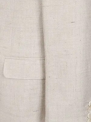 Brunello Cucinelli Buttoned Flap-pocket Blazer - Light Beige
