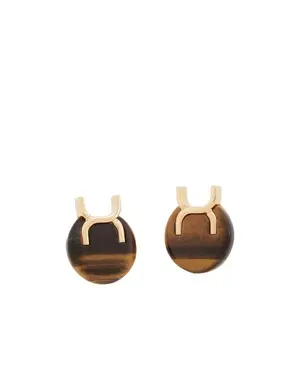 Chloé Clip-on Earrings With Logo Detail - Yellow