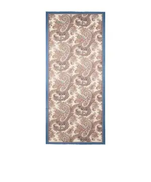 Etro Cashmere-blend Scarf With Floral Paisley Motif - Nude