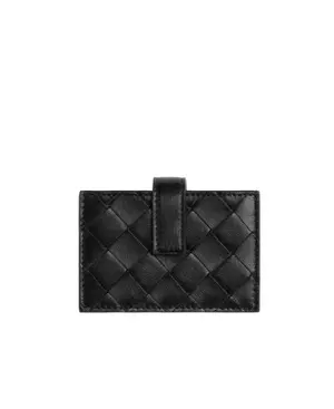 Bottega Veneta Intrecciato Accordion Card Holder - Black