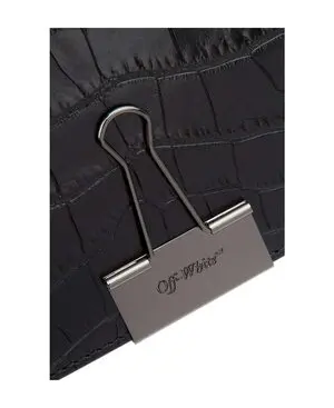Off-White Crocodile Clip Satchel - Black