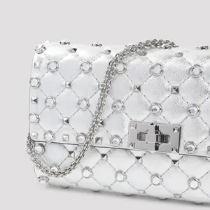 Valentino Garavani Rockstud Spike Foldover Top Shoulder Bag