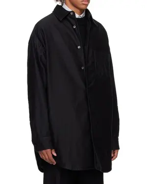 MAISON MARGIELA Long-sleeved Curved Hem Shirt