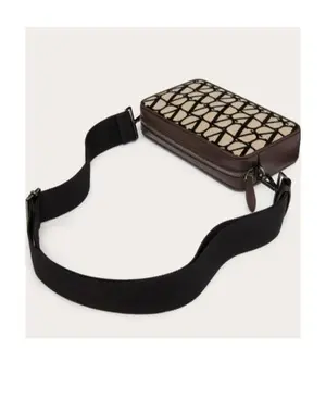 Valentino Garavani Toile Iconographe Zip-up Shoulder Bag