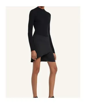 COURREGES Ribbed Mockneck Jumper - Black